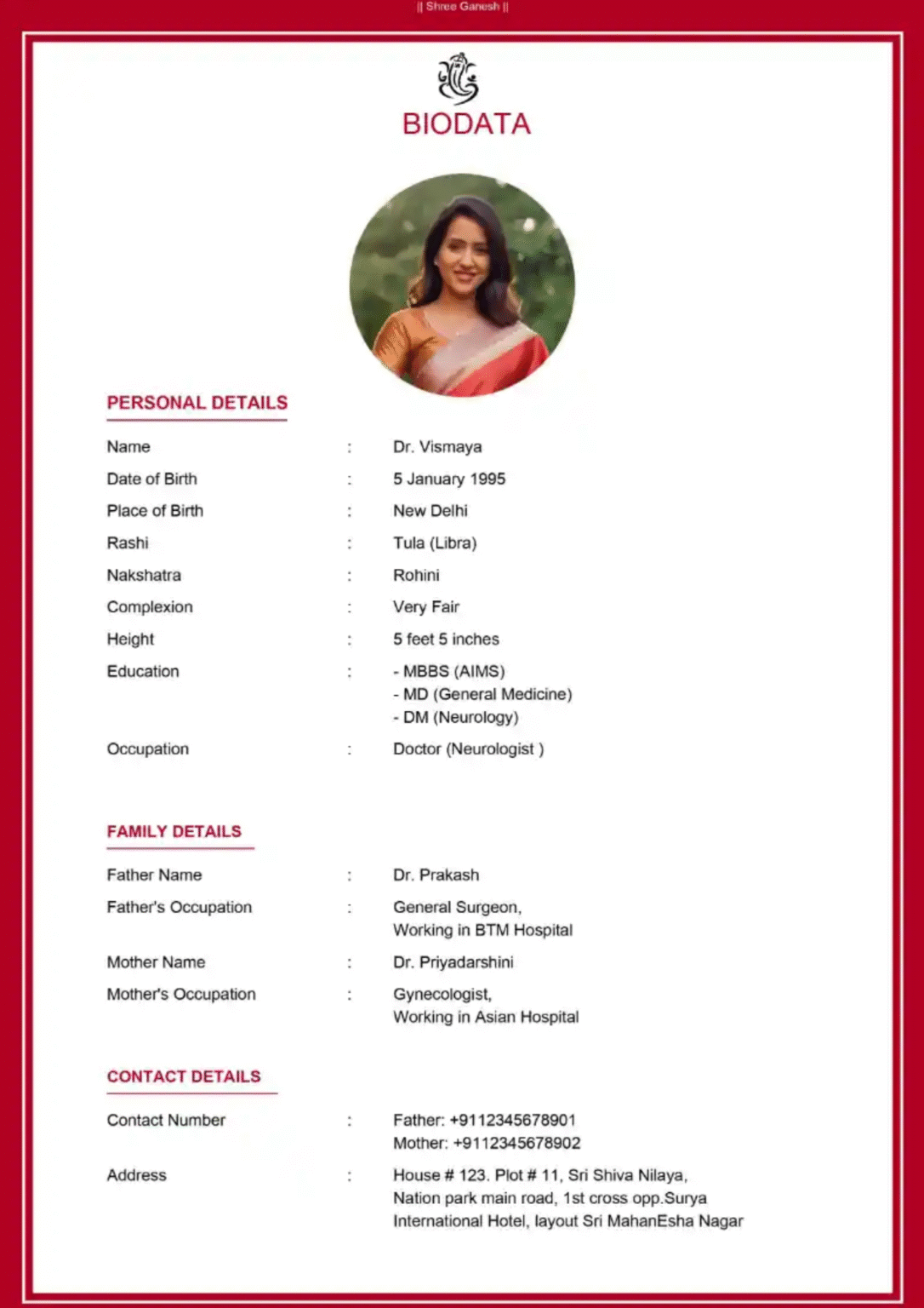 35+ Beautiful Biodata For Marriage Templates - Free Download